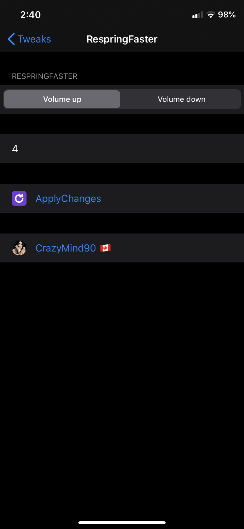 GitHub - crazymind90/RespringFaster