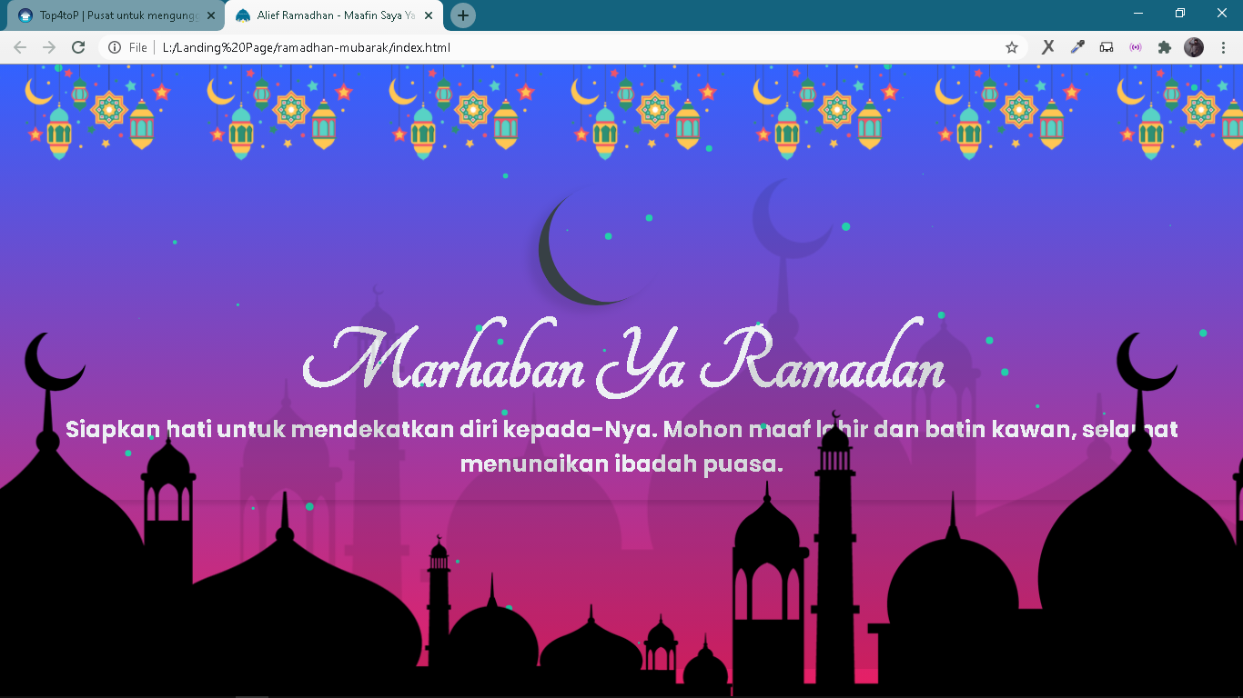 GitHub - itsmelief/ramadan-mubarak: Siapkan hati untuk mendekatkan diri kepada-Nya. Mohon maaf ...